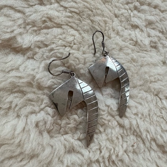 Vintage | Jewelry | Vintage Sterling Silver Abstract Earrings | Poshmark